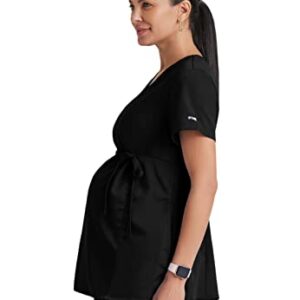 BARCO Grey's Anatomy GRT094 Women's Lilah Maternity Scrub Top Black M