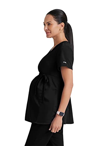 BARCO Grey's Anatomy GRT094 Women's Lilah Maternity Scrub Top Black M