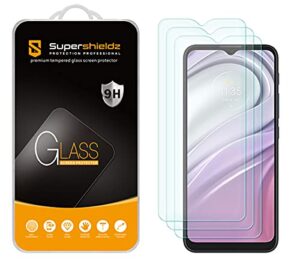 supershieldz (3 pack) designed for motorola moto g pure tempered glass screen protector, anti scratch, bubble free