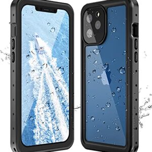 MixMart Designed for iPhone 12 Pro Max Case Waterproof Built-in Screen Protector Shockproof Dustproof Full Body Protective Cases Cover for iPhone 12 pro max Phone Case 6.7inch 2020 Women Men Black