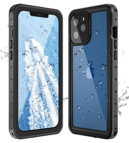 MixMart Designed for iPhone 12 Pro Max Case Waterproof Built-in Screen Protector Shockproof Dustproof Full Body Protective Cases Cover for iPhone 12 pro max Phone Case 6.7inch 2020 Women Men Black