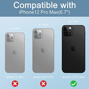 MixMart Designed for iPhone 12 Pro Max Case Waterproof Built-in Screen Protector Shockproof Dustproof Full Body Protective Cases Cover for iPhone 12 pro max Phone Case 6.7inch 2020 Women Men Black