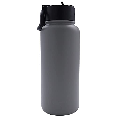 QOMOLANGMA Water Bottle Wide Mouth Lid Stainless Steel Water Bottle with Vacuum Insulated Double Wall 32oz