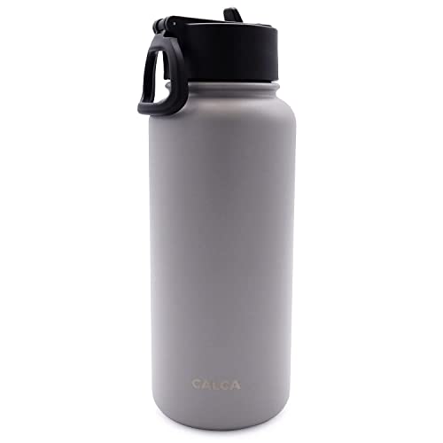 QOMOLANGMA Water Bottle Wide Mouth Lid Stainless Steel Water Bottle with Vacuum Insulated Double Wall 32oz