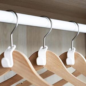 6/12/24 Pcs Clothes Hanger Connector Hooks, Space-Saving Hanger Extender Clips, Cascading Clothes Hooks, Outfit Hangers Suitable for Christmas Home Bedroom Decorations, White