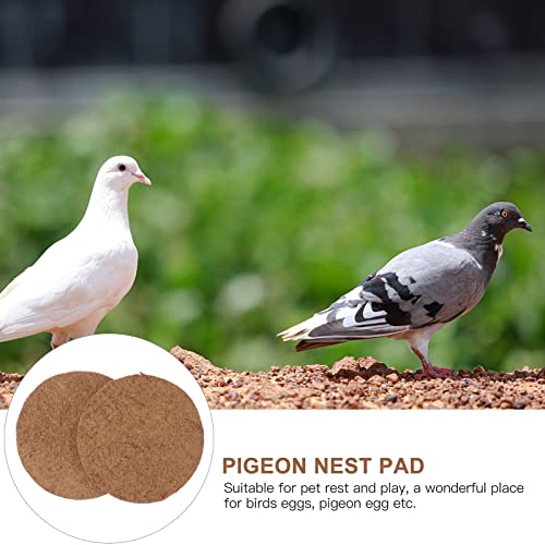 Ipetboom 10Pcs Bird Nesting Pads, Palm Pigeon Breeding Nests Chicken Nesting Pads Birds Nest Mat Egg Pad for Bird Chicken Nesting and Breeding, 21.5x21.5x0.8