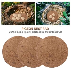 Ipetboom 10Pcs Bird Nesting Pads, Palm Pigeon Breeding Nests Chicken Nesting Pads Birds Nest Mat Egg Pad for Bird Chicken Nesting and Breeding, 21.5x21.5x0.8