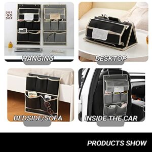 Hanging Storage Organizer,Car Backseat Organizer Storage with Pockets,Bedside Storage Organizer,4 Shelves 12”x 8” 31" Closet Hanging Organizer for Clothes Sweater Shoe-2 Packs