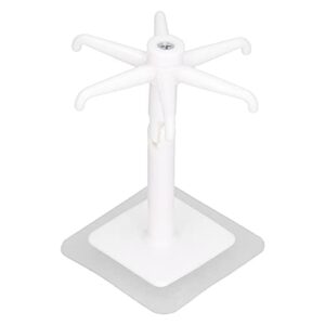 Yosoo Wall Hooks, NoPunch Adhesive Hooks with 6Claw Unique Shape Rotatable Storage Holder for Kitchen Bathroom Living Room(White)