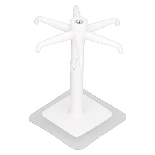 Yosoo Wall Hooks, NoPunch Adhesive Hooks with 6Claw Unique Shape Rotatable Storage Holder for Kitchen Bathroom Living Room(White)