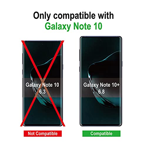 AACL Screen Protector for Samsung Galaxy Note 10 Plus,6.8 Inch,Curved Tempered Glass,Compatible with Ultrasonic Fingerprint Scanner,2 Pack