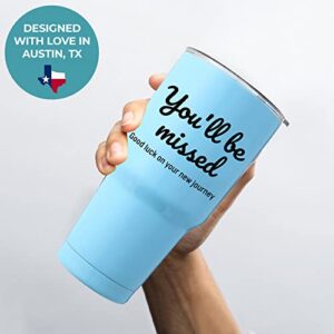 KEDRIAN Farewell Tumbler 30oz, Coworker Leaving Gifts For Women, Farewell Gifts For Coworkers Men, Going Away Gifts For Friends, Goodbye Gifts For Coworkers Women, Happy Retirement Gifts For Women