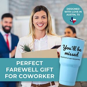 KEDRIAN Farewell Tumbler 30oz, Coworker Leaving Gifts For Women, Farewell Gifts For Coworkers Men, Going Away Gifts For Friends, Goodbye Gifts For Coworkers Women, Happy Retirement Gifts For Women