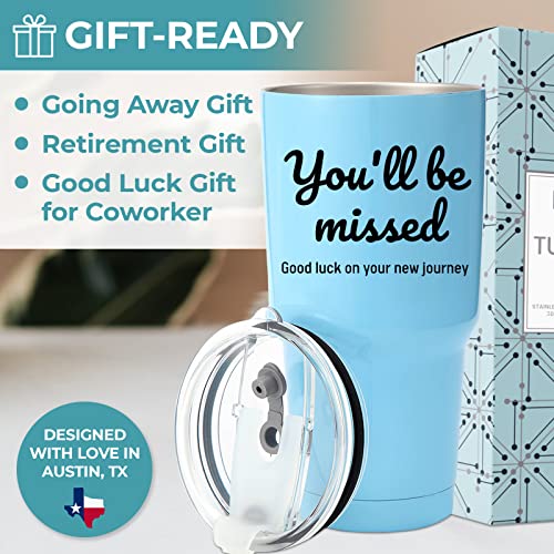 KEDRIAN Farewell Tumbler 30oz, Coworker Leaving Gifts For Women, Farewell Gifts For Coworkers Men, Going Away Gifts For Friends, Goodbye Gifts For Coworkers Women, Happy Retirement Gifts For Women