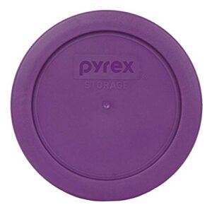 Pyrex (2 7200 Glass Bowls & (2) 7200-PC Thistle Purple Lids