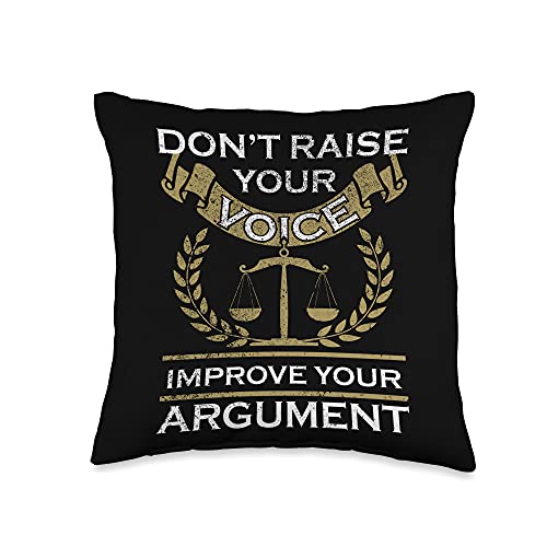 Lawyer Gifts & Accessories Lawyer Argument-Attorney Law School Student Throw Pillow, 16x16, Multicolor