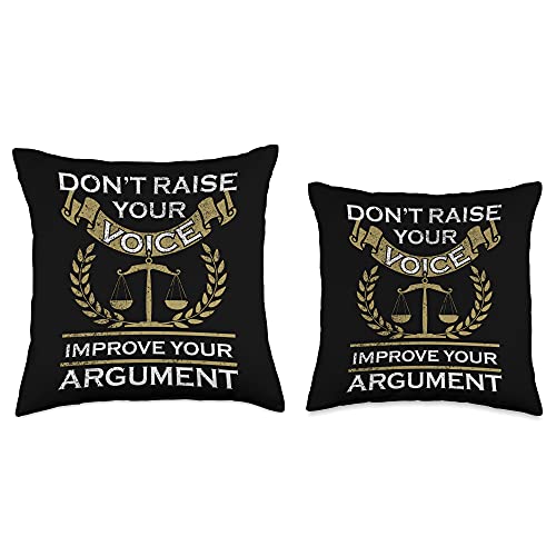 Lawyer Gifts & Accessories Lawyer Argument-Attorney Law School Student Throw Pillow, 16x16, Multicolor