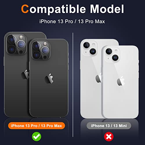 UniqueMe [3 Pack for iPhone 13 Pro/iPhone 13 Pro Max Camera Lens Protector, Tempered Glass [Case Friendly][New version][Scratch-Resistant][Easy Installation] - Clear