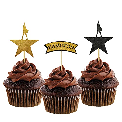 36PCS American Musical Cake Topper for Hamilton Birthday Party Decor Decorations for Kids Adults