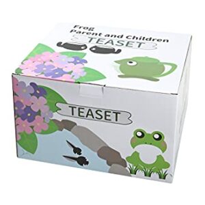 HAKONE YOSEGI Frog Teapot & Teacup Cute Tableware Japanese tea set, Tea Service Set Ceramic Tea Pot (30 oz), 2-Piece Tea Cups (5 oz) (tea pot ＆ 2 tea cup)