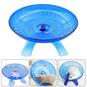 Hamster Flying Saucer Silent Running Exercise Wheel for Syrian Rat Gerbils Mice Chinchilla Guinea Pig Small Animals (Blue)