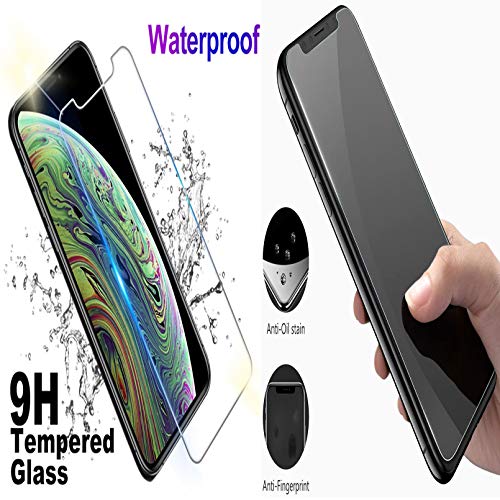 HHUAN Case for Oukitel C21 Pro (6.39 Inch) with Tempered Glass Screen Protector, Clear Soft Silicone Protective Cover Bumper Shockproof Phone Case for Oukitel C21 Pro - YB43