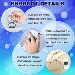 3 Pieces Cellphone Ring Holder Foldable Finger Kickstand 360° Rotation Cell Phone Stand Adjustable Phone Holder for Desk, Magnetic Car Mount, Phone Back Grip, 3 Colors