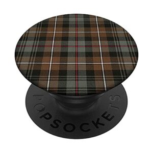 mackenzie weathered brown plaid scottish clan tartan popsockets swappable popgrip