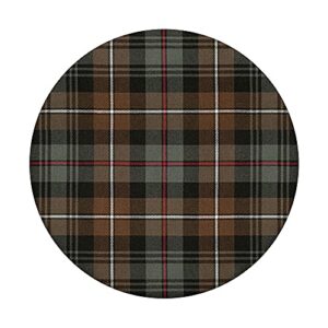 MacKenzie Weathered Brown Plaid Scottish Clan Tartan PopSockets Swappable PopGrip