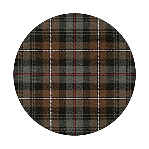 MacKenzie Weathered Brown Plaid Scottish Clan Tartan PopSockets Swappable PopGrip