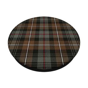 MacKenzie Weathered Brown Plaid Scottish Clan Tartan PopSockets Swappable PopGrip