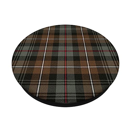 MacKenzie Weathered Brown Plaid Scottish Clan Tartan PopSockets Swappable PopGrip