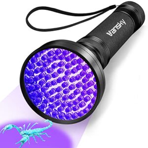 vansky black light uv flashlights, ultra bright 100 led 395nm ultraviolet blacklight detector for dog cat pet urine, dry stains and bed bug, matching with pet odor eliminator