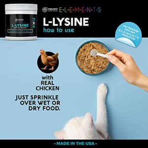 Original Extra Strength L-Lysine Powder for Cats and Dogs -Improved Immune Response, Respiratory Health, and Eye Function. All Natural Chicken for Flavor. Extra Large 125 Grams.