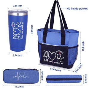 Abctec Nurse Graduation Gift Ideas, 3-piece nursing graduation gifts - lpn gifts for nurses, nurse graduation gift- Zippered Nurse Tote Bag, Stethoscope Case & Tumbler