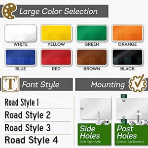 Street Sign, Custom Road Signs, 8 Colors, Single/Duplicate Sign Option, Reflective/Non Reflective, Screws Option, 4x18 Inch, Thick Rust-Free AlumaBond, (Classic) Made in USA By My Sign Center