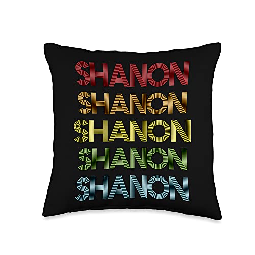 Shanon Name Gifts By Vnz Shanon Name Throw Pillow, 16x16, Multicolor