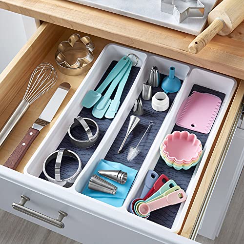 Copco Basics 3 Compartment Drawer Organizer, Steel Blue