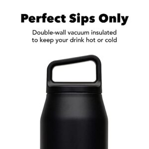 MiiR, Wide Mouth Water Bottle, Vacuum Insulated Leakproof, Stainless Steel Construction, Black, 20 oz