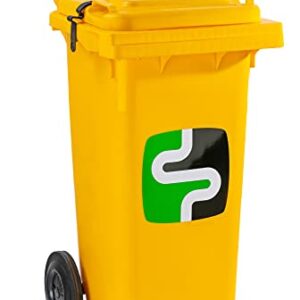 SafeWaste Push Clip Auto-Release Rubber Trash Can Lid Latch, for Litter Prevention and Safety. Stops Wind Blowing lid Open, Stops Animals accessing Contents. Automatically Releases When Collected