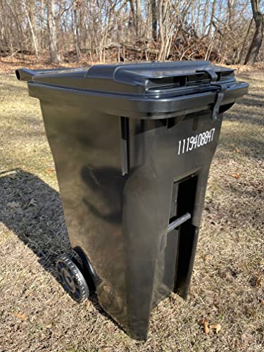 SafeWaste Push Clip Auto-Release Rubber Trash Can Lid Latch, for Litter Prevention and Safety. Stops Wind Blowing lid Open, Stops Animals accessing Contents. Automatically Releases When Collected