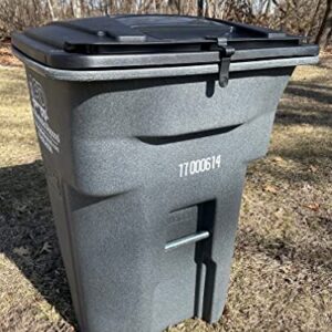 SafeWaste Push Clip Auto-Release Rubber Trash Can Lid Latch, for Litter Prevention and Safety. Stops Wind Blowing lid Open, Stops Animals accessing Contents. Automatically Releases When Collected