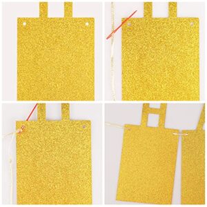 Happy Anniversary Photo Banner Backdrop Decorations - Gold Wedding Anniversary Pictures Banner Party Supplies - Happy Wedding Anniversary Hanging Photo Décor Props Sign