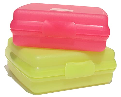 Tupperware Sandwich Keepers Set of 2 Pink and Green