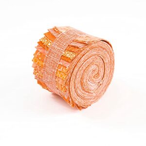 AbsoluteBestChoice 18 Strips-Orange Jelly Roll 2.5 inch pre-Cut 100% Cotton Fabric Quilting Strips