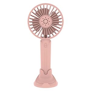 CHOKOVIE Handheld Pocket Fan, Mini Portable Fan 2000mAh Battery Operated Speed Adjustable USB Rechargeable Fan, USB Desk Fan with Base for Kids Girls Women Men Indoor Outdoor Travel (Pink)