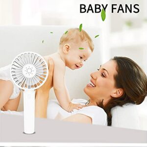 CHOKOVIE Handheld Pocket Fan, Mini Portable Fan 2000mAh Battery Operated Speed Adjustable USB Rechargeable Fan, USB Desk Fan with Base for Kids Girls Women Men Indoor Outdoor Travel (Pink)