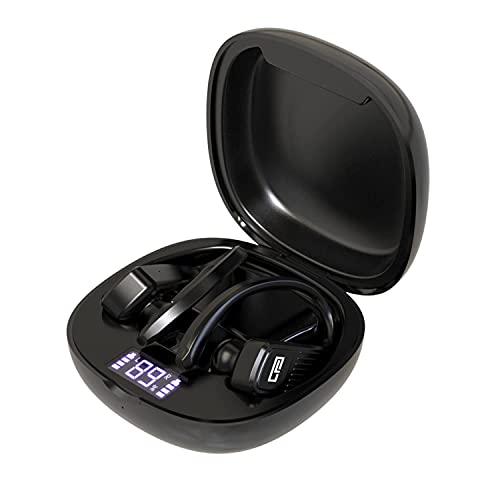 LeCuy Wireless Earbuds Designed for Sports Such as Running, Workouts, Gaming. Bluetooth Headphones Deep Bass True Wireless Stereo HiFi Sounds. Waterproof IPX5 and Friendly LED Display Charging case