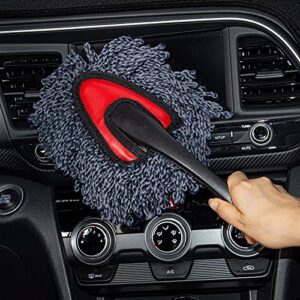 Soft Microfiber Car Duster Exterior Scratch Free Multipurpose Duster with Extendable Handle Duster for Car, Truck, SUV, RV and Motorcycle