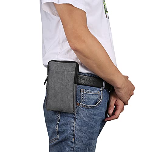 Cell Phone Holster with Belt Loop, Crossbody Cell Phone Purse Women, 7.2" Outdoor Travel Nylon Zipper Cellphone Waist Pouch Shoulder Messenger Bag Smartphone Wallet Pocket with Belt Loop Card Holder